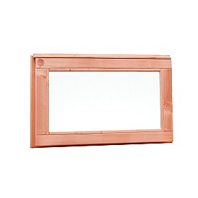 Douglas vast raam met melkglas, 72x40 cm, onbehandeld | Bevers Steencentrum